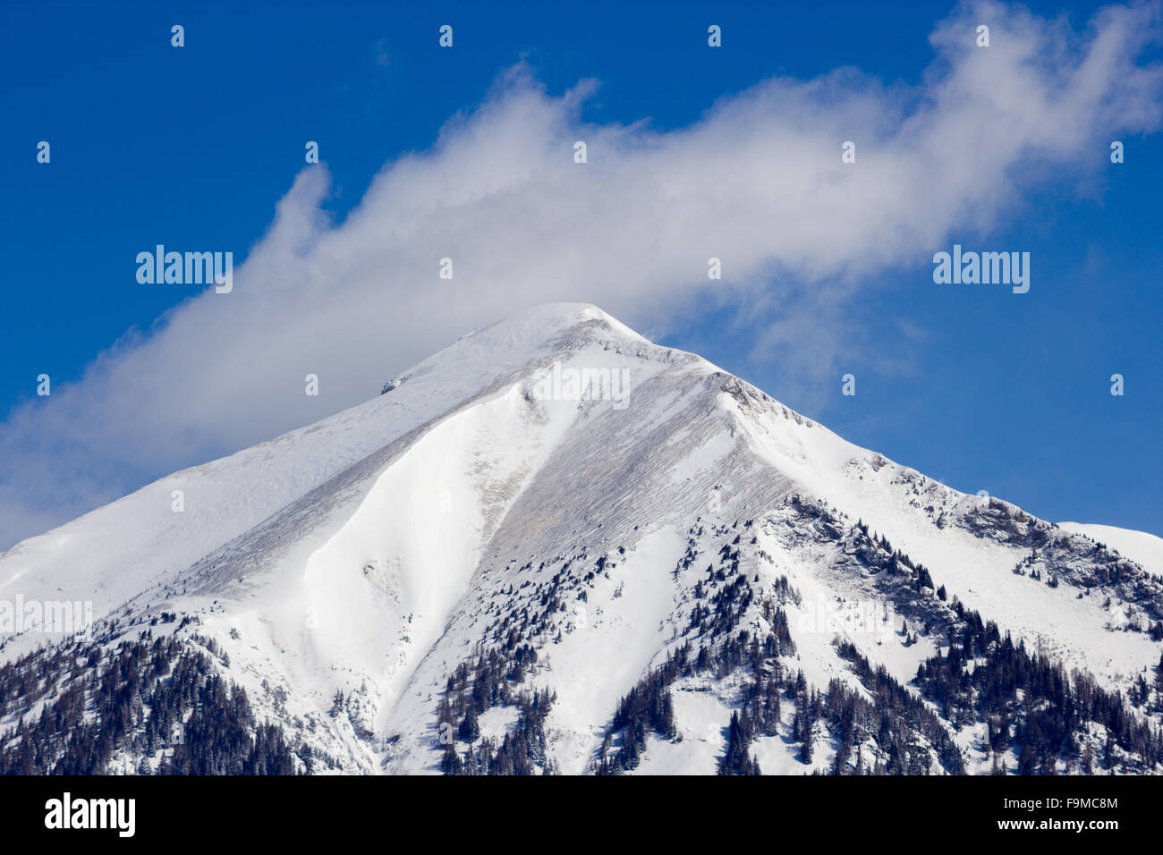 winter landscape in Austria Alps, snow sun and Snowy winter scene Stock ...