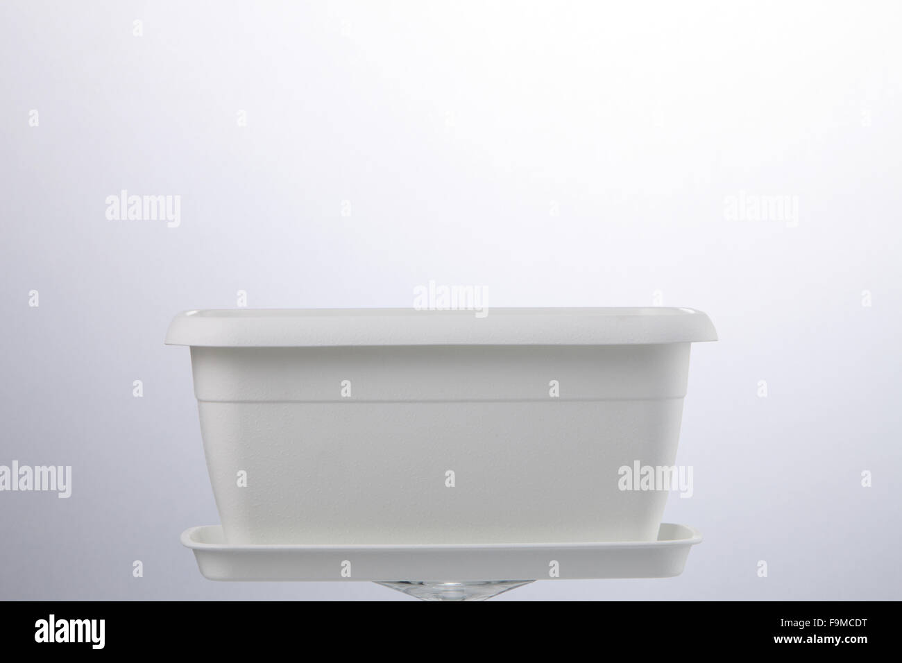 rectangular flower pot on the white background Stock Photo - Alamy