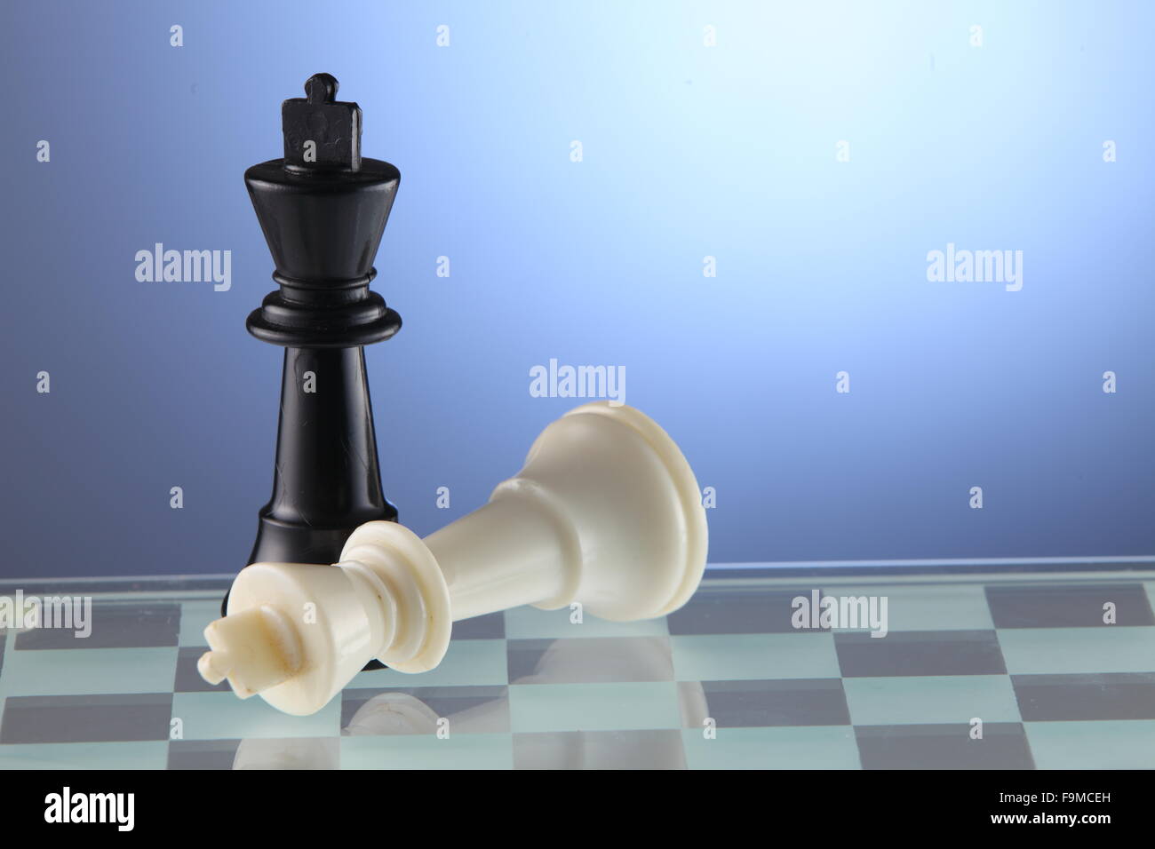 battle between two kings on the board Stock Photo - Alamy