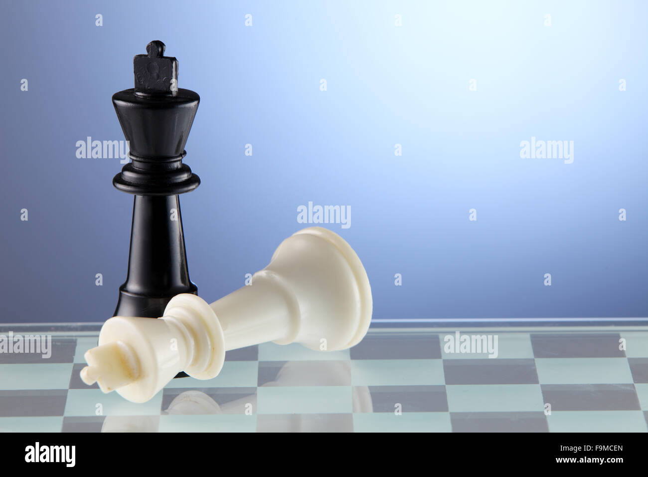 battle between two kings on the board Stock Photo - Alamy