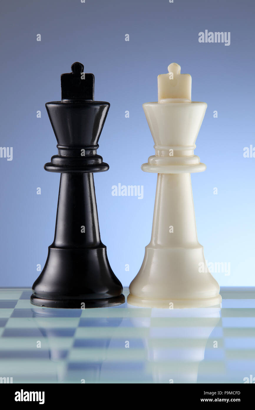 battle between two kings on the board Stock Photo - Alamy