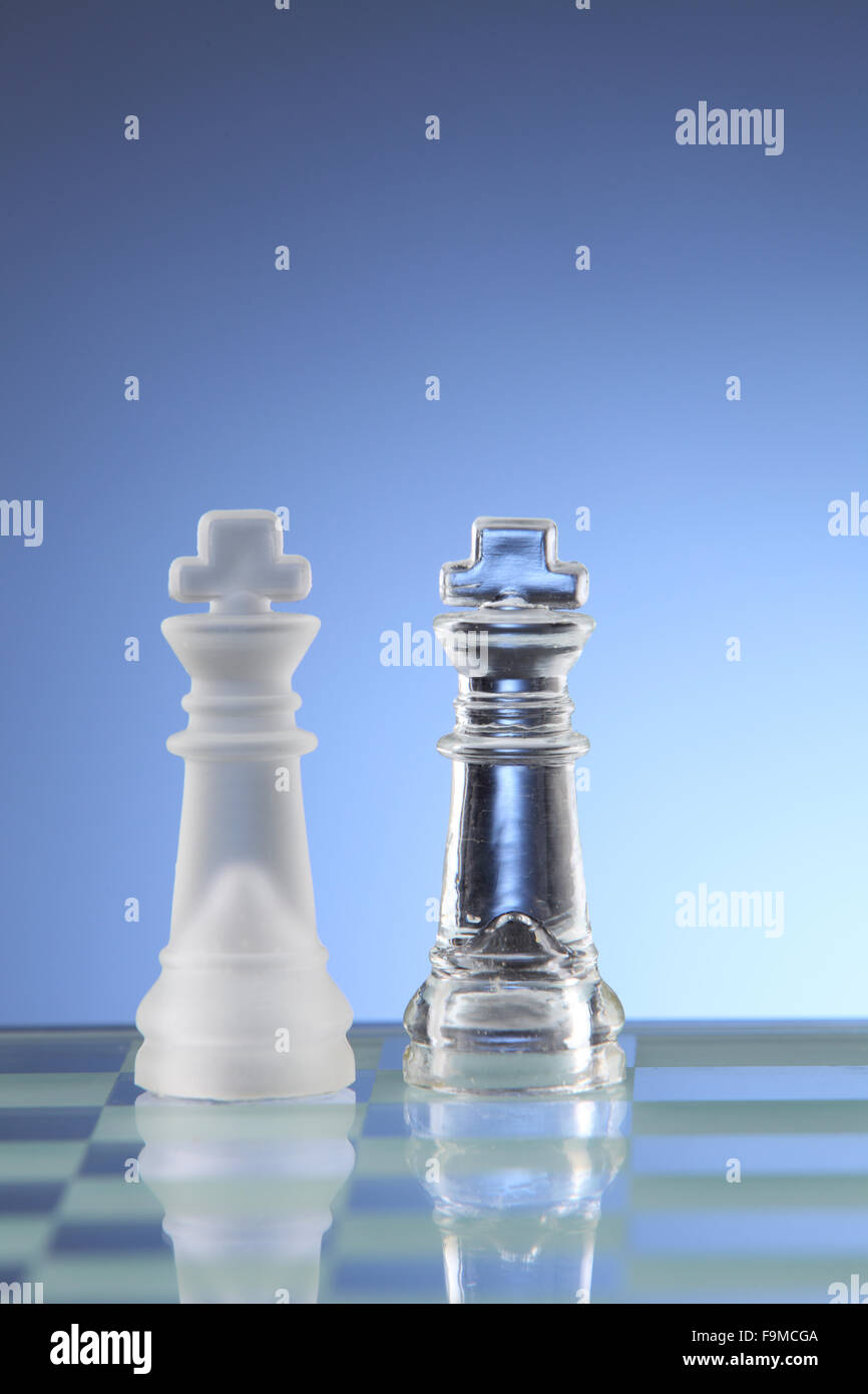battle between two kings on the board Stock Photo - Alamy