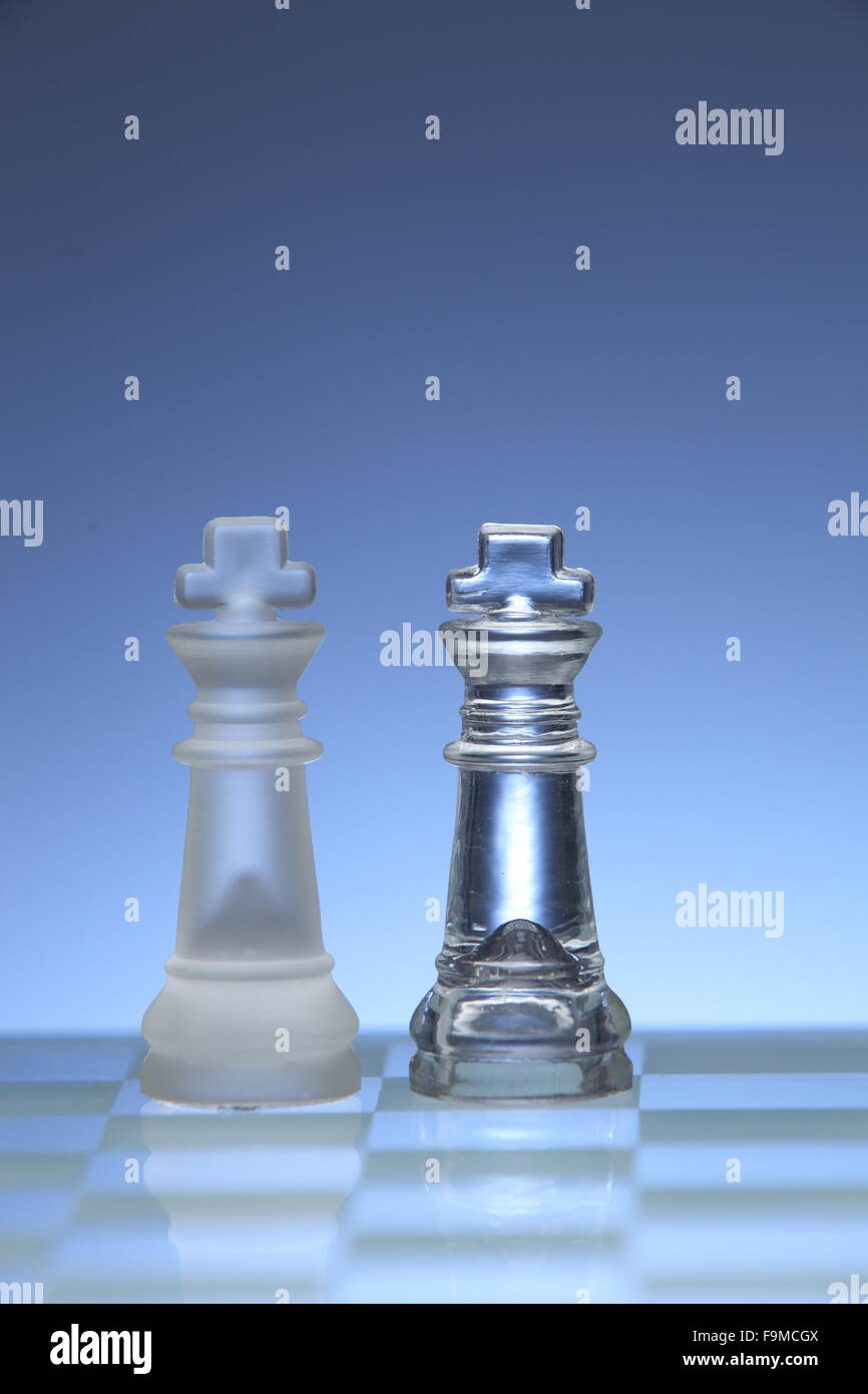 battle between two kings on the board Stock Photo - Alamy