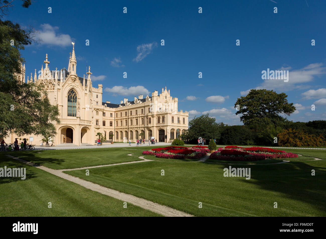 Front View of Lednice Castle at Sunset, UNESCO World Heritage in ...