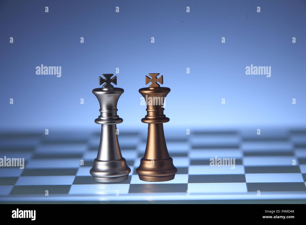 battle between two kings on the board Stock Photo - Alamy