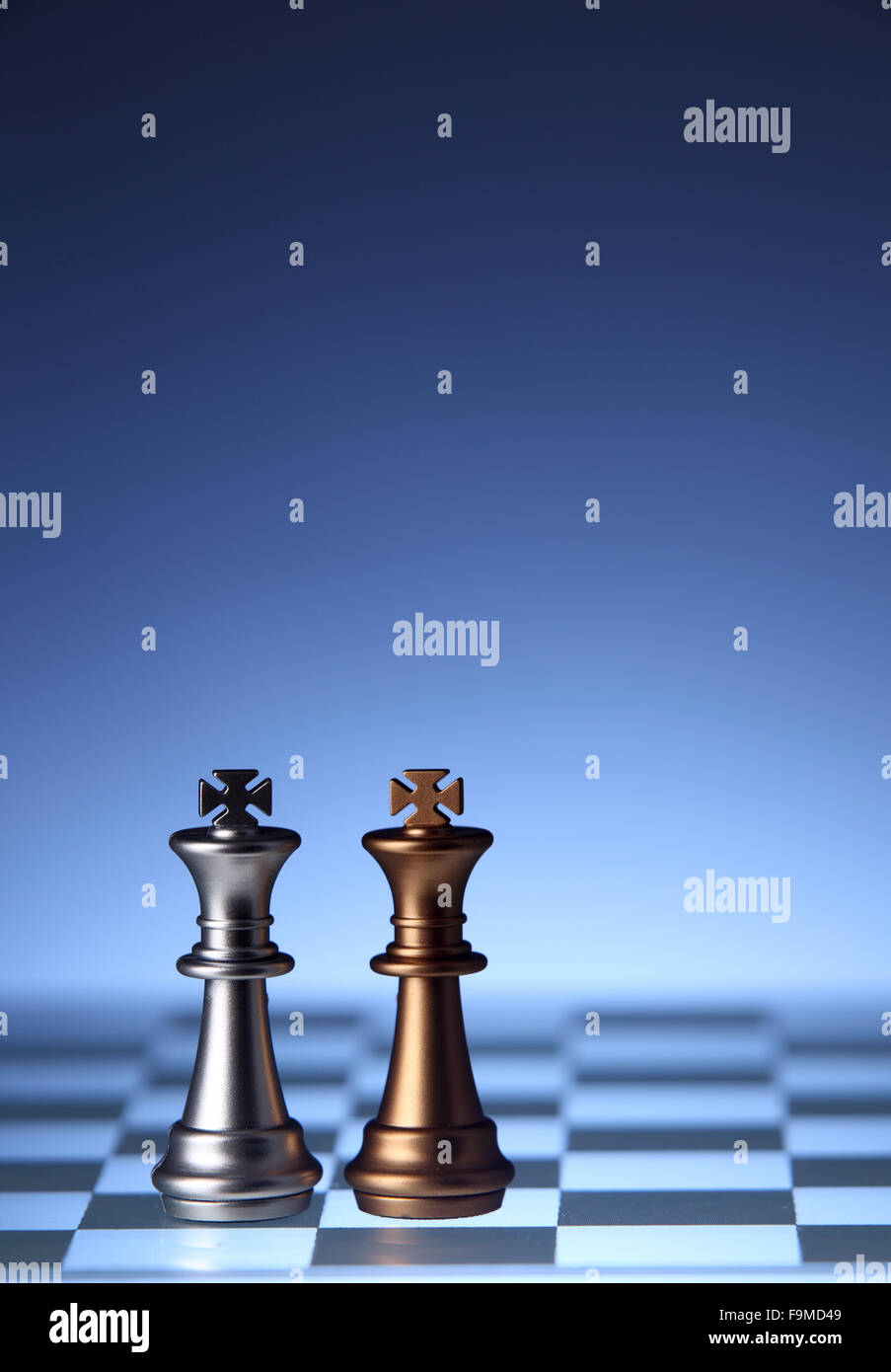 battle between two kings on the board Stock Photo - Alamy
