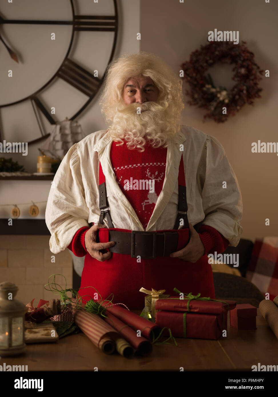 Santa Claus Portrait at Home Stock Photo - Alamy