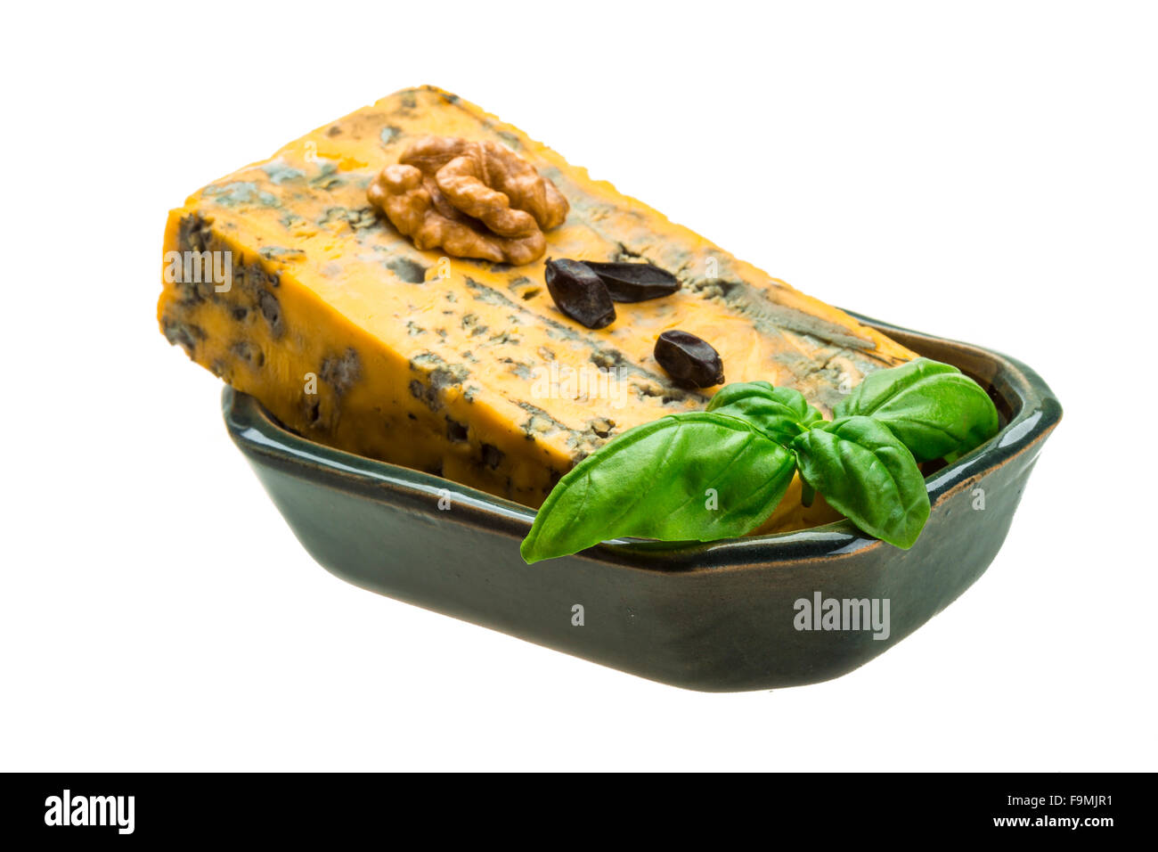 Gold cheese with mould Stock Photo - Alamy