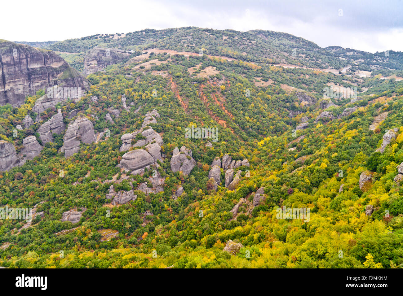 Meteora cliffs and monasteries Stock Photo - Alamy