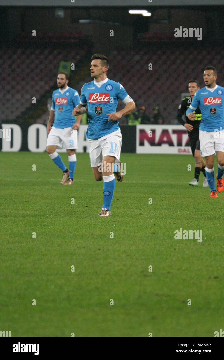 Gonzalo Higuaín (L), Christian Maggio (C) and Omar El Kaddouri (R) of ...