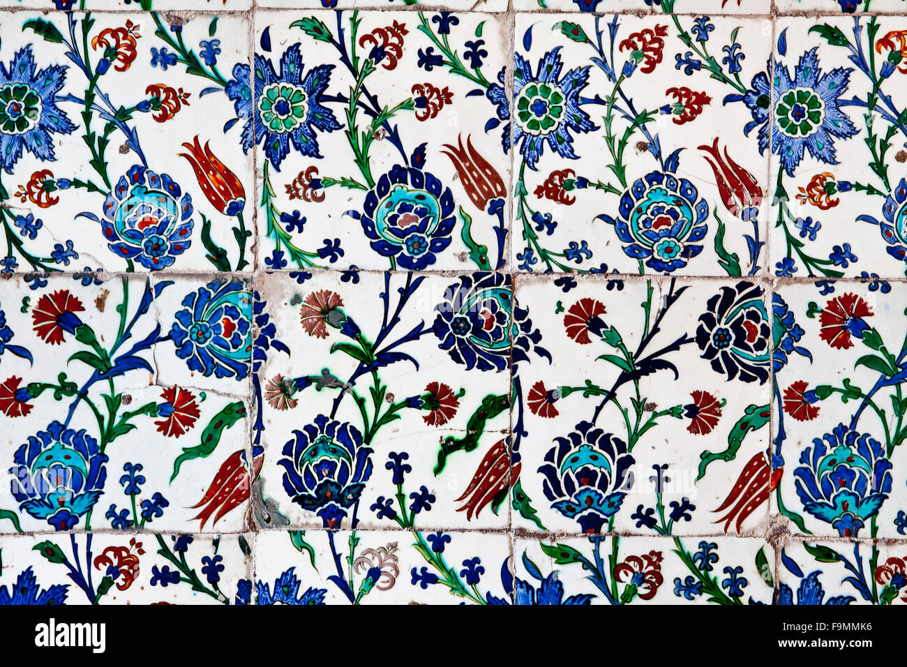 Sultanahmet Blue Mosque interior - Tiles Stock Photo - Alamy