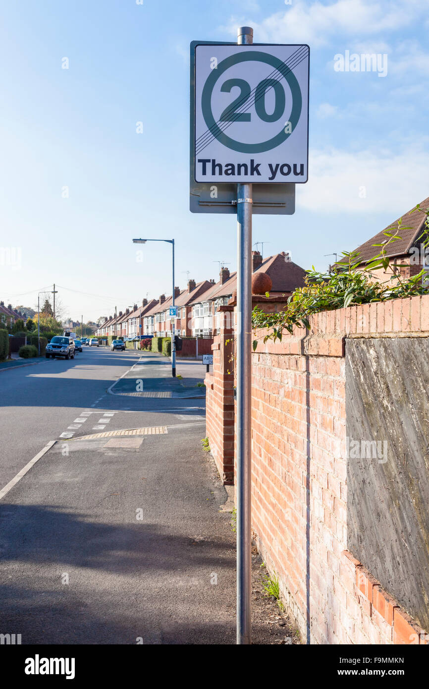 End of 20 mph speed limit, Ruddington, Nottinghamshire, England, UK ...