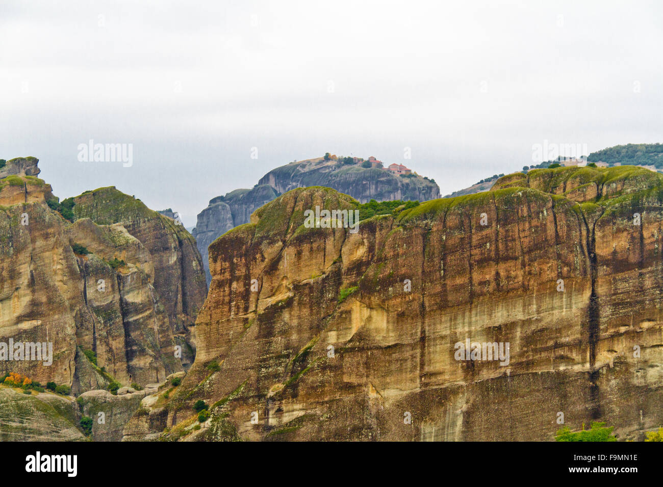 Meteora cliffs and monasteries Stock Photo - Alamy
