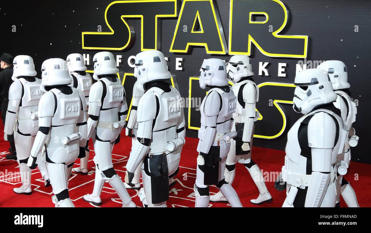 London.UK. Stormtroopers at Star Wars: The Force Awakens - European ...