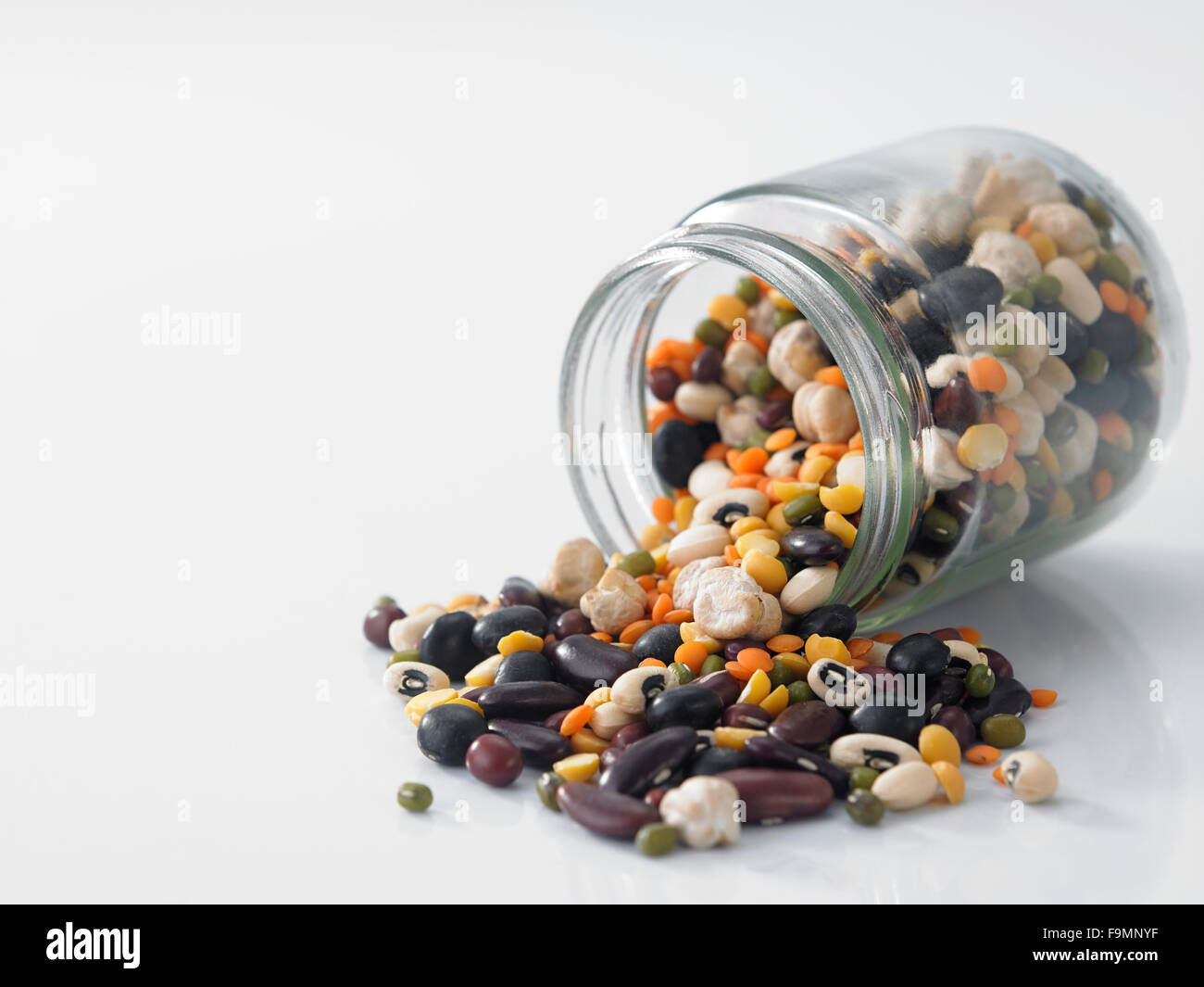 Mix bean of black eye peas, mung bean, adzuki beans, soy beans, black ...