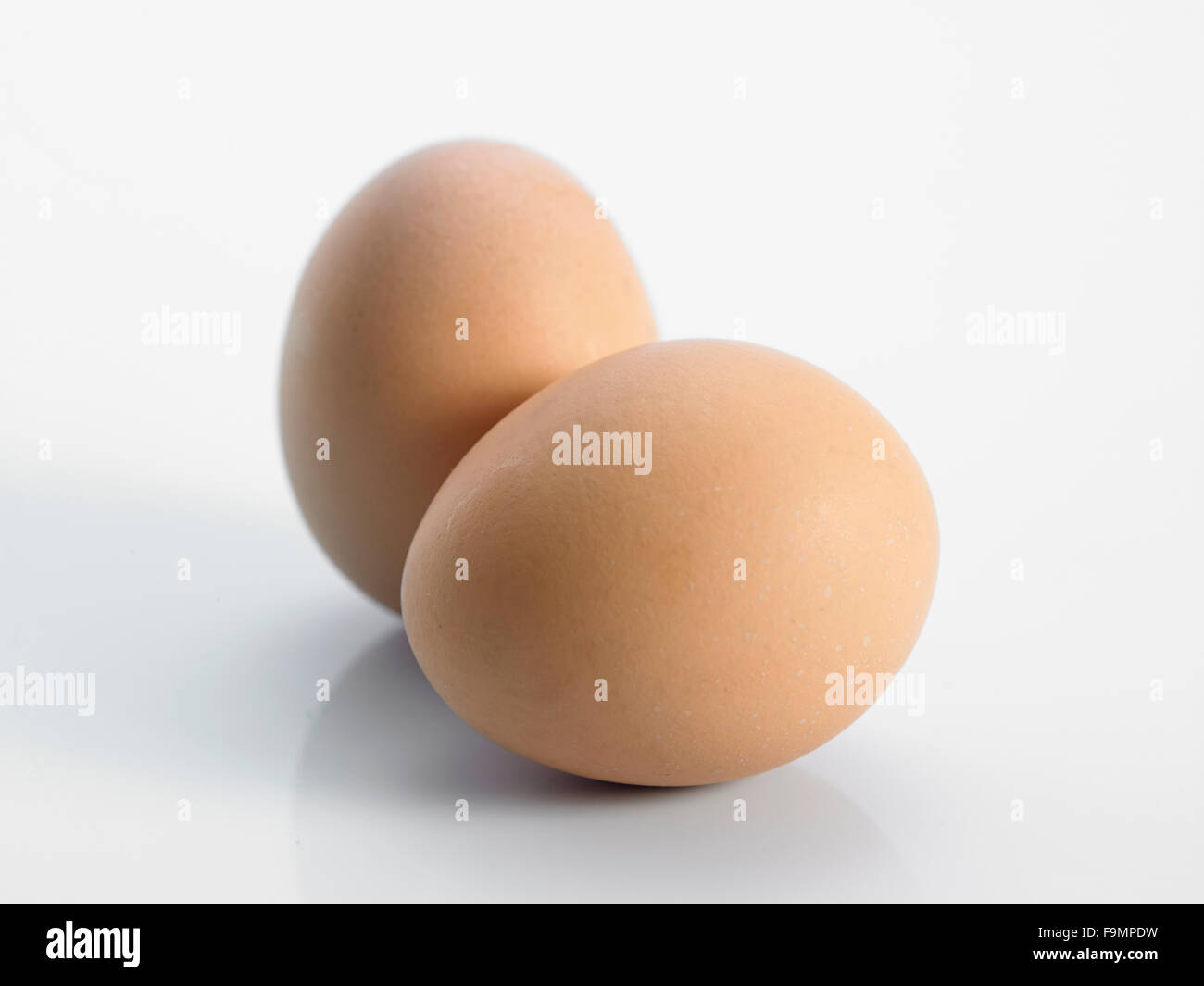 two eggs isolated on white background Stock Photo - Alamy