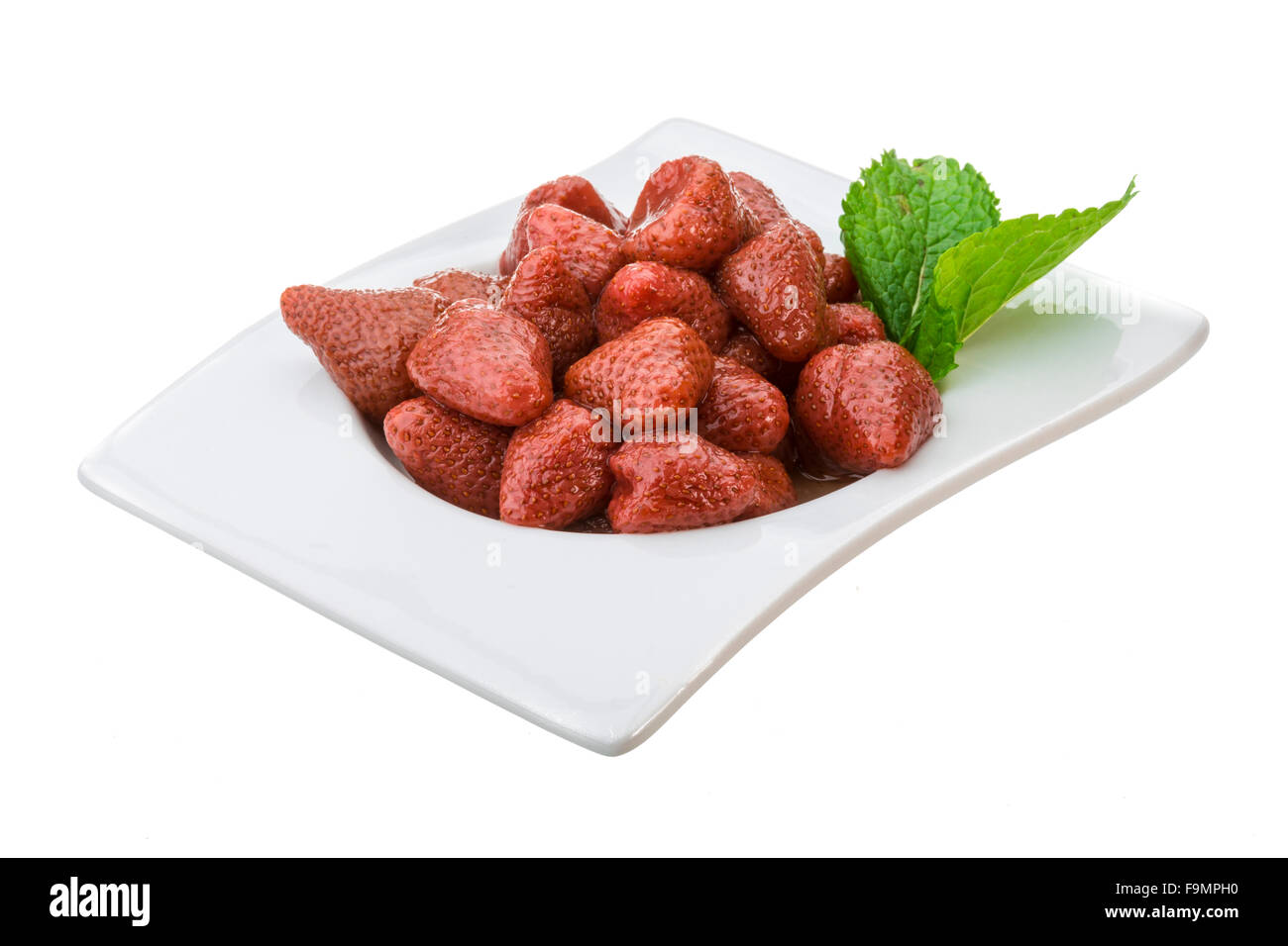 Marinated strawberry with mint Stock Photo - Alamy