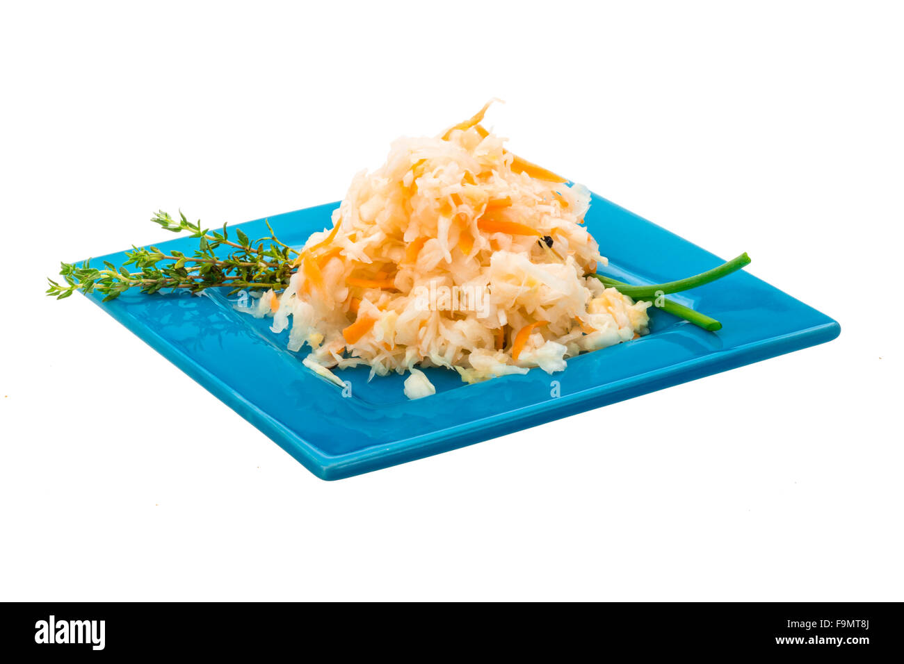 Fermented cabbage with herbs Stock Photo - Alamy