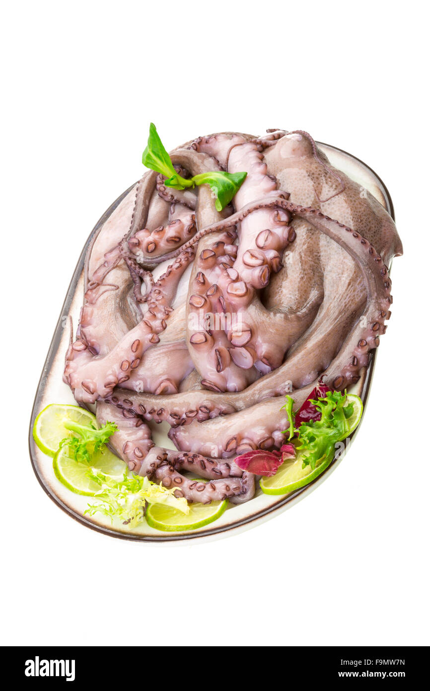 Raw large octopus Stock Photo - Alamy