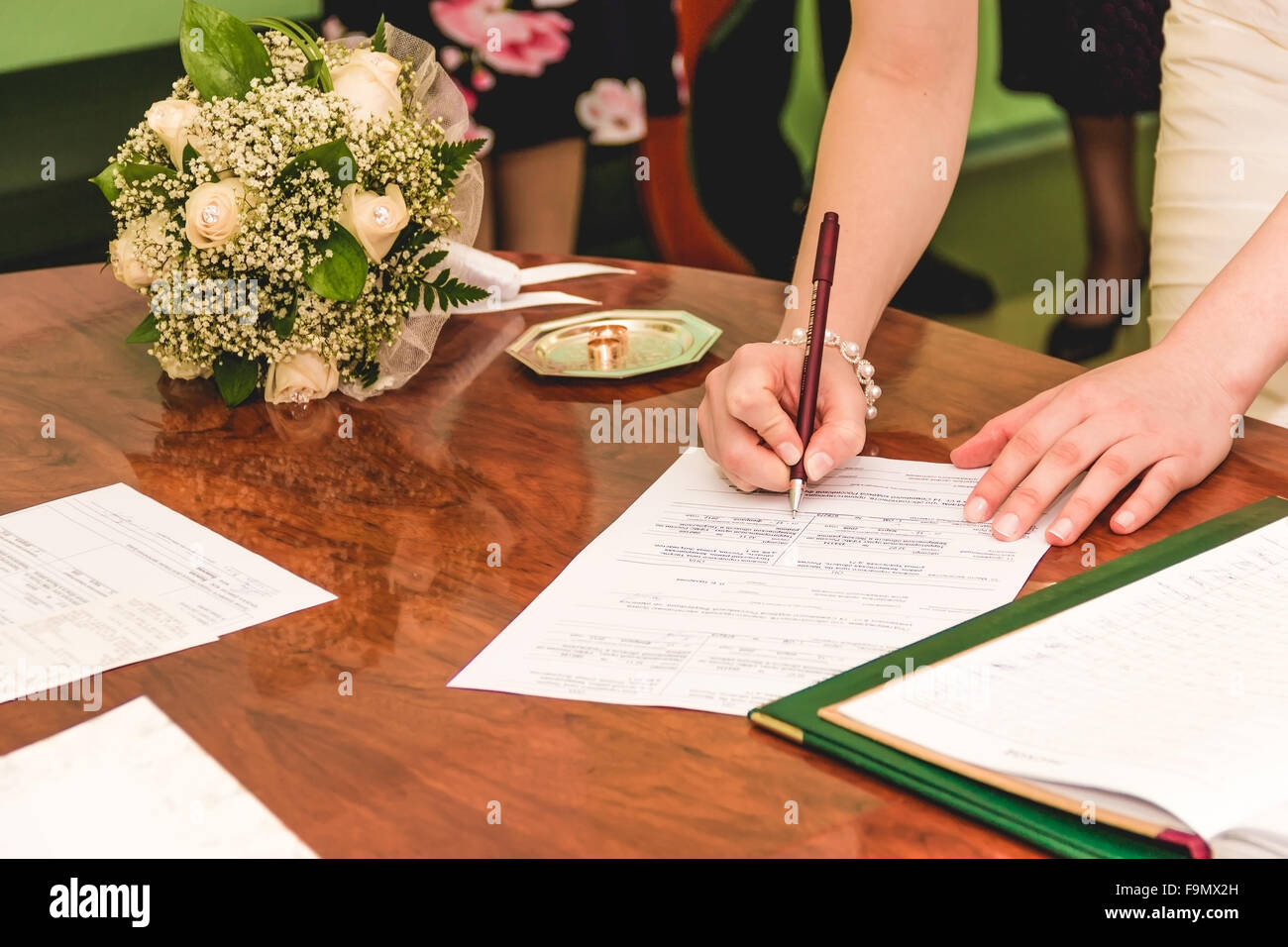Signing marriage certificate hi-res stock photography and images - Alamy