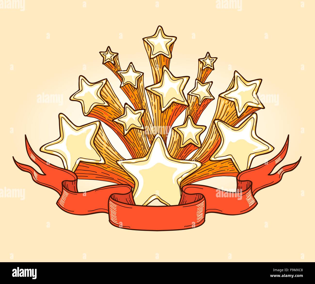 Hand drawn doodle star Stock Vector Images - Alamy