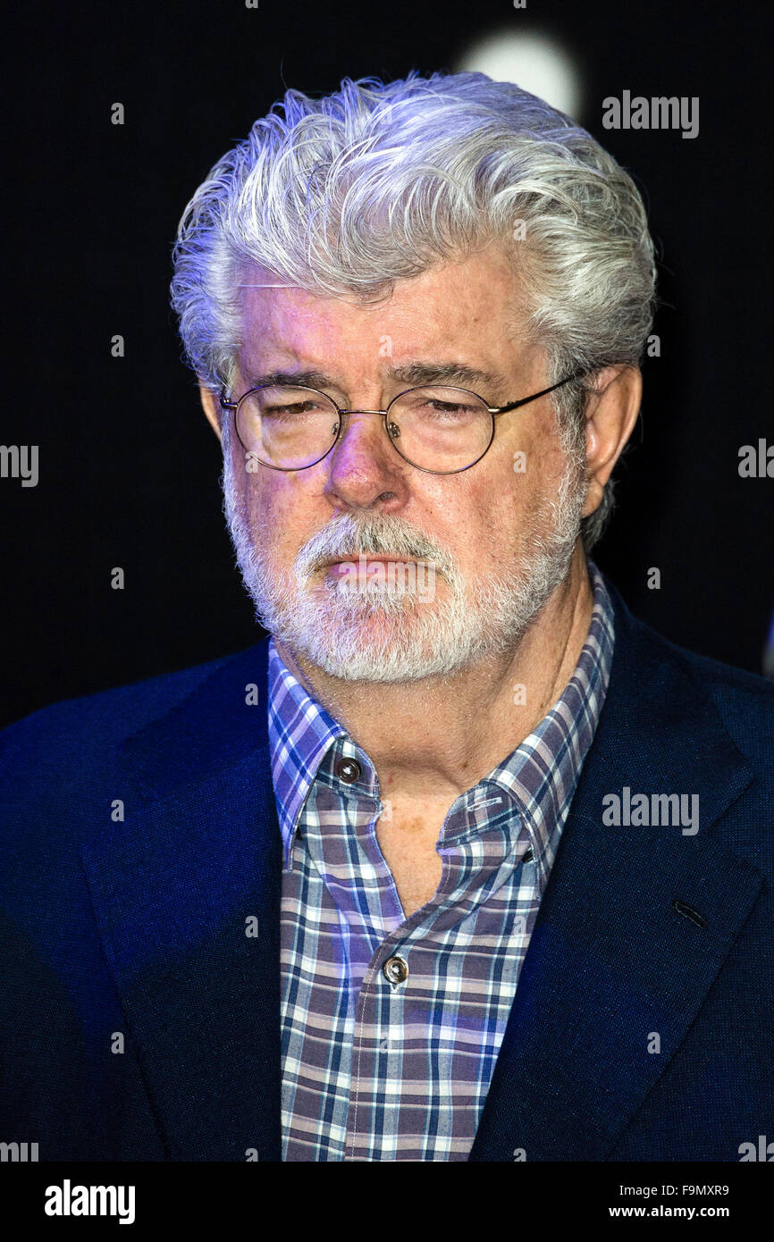 London, UK. 16th December, 2015. George Lucas attends the European ...