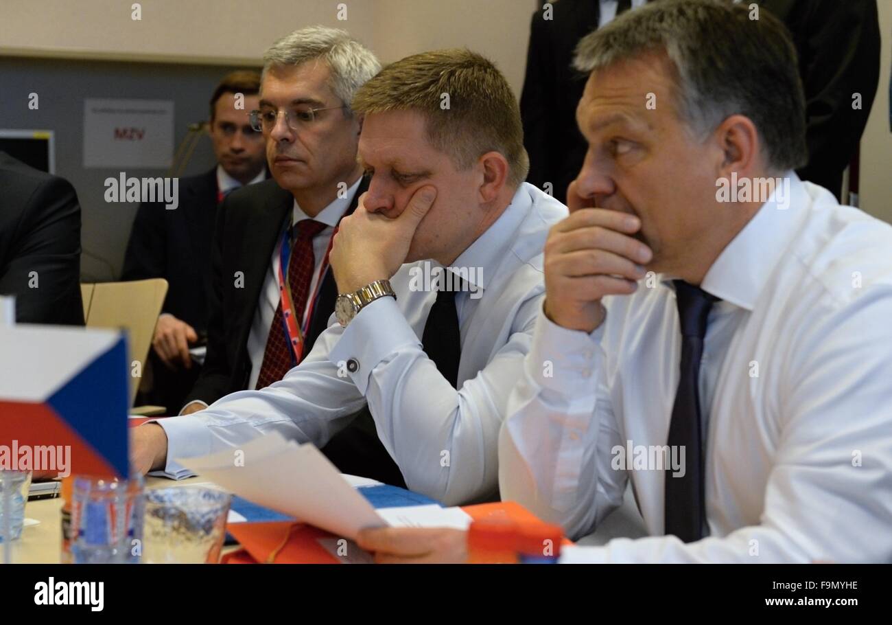 Brussels, Belgium. 17th Dec, 2015. Slovak Prime Minister Robert Fico ...