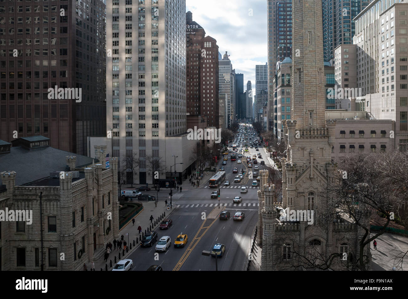 Chicago, USA. 17 December 2015. A bird's eye view of "The Magnificent ...