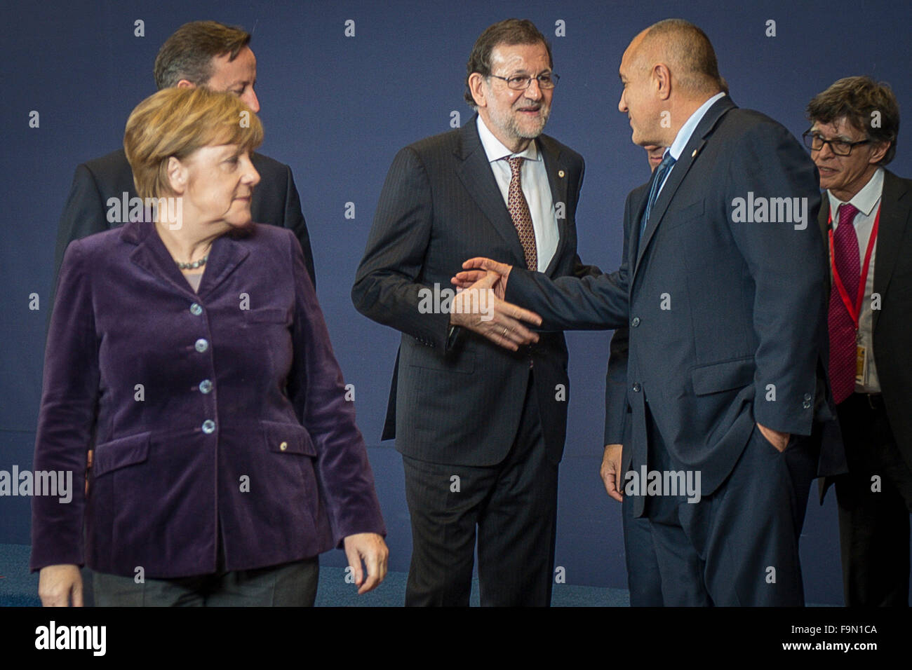 Brussels, Belgium. 17th December, 2015. (L-R) German Federal Chancellor ...