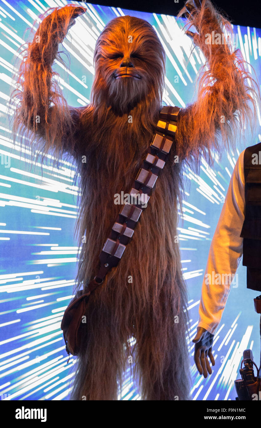 New York, USA. 17th December, 2015. Iconic costumes from Star Wars are ...