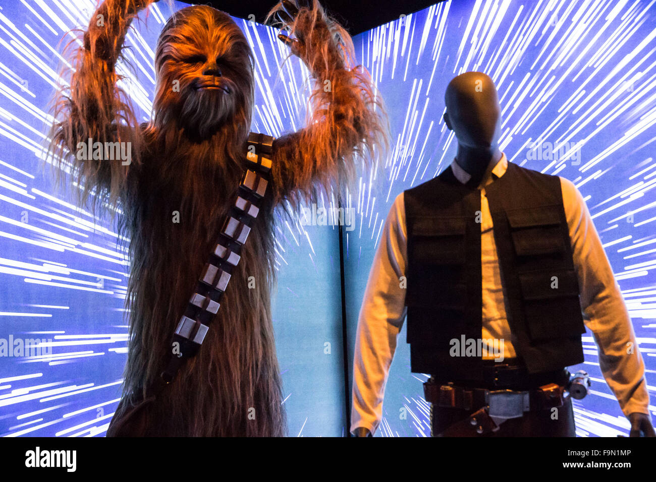 New York, USA. 17th December, 2015. Iconic costumes from Star Wars are ...