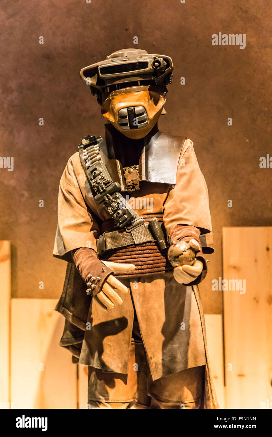 New York, USA. 17th December, 2015. Iconic costumes from Star Wars are ...