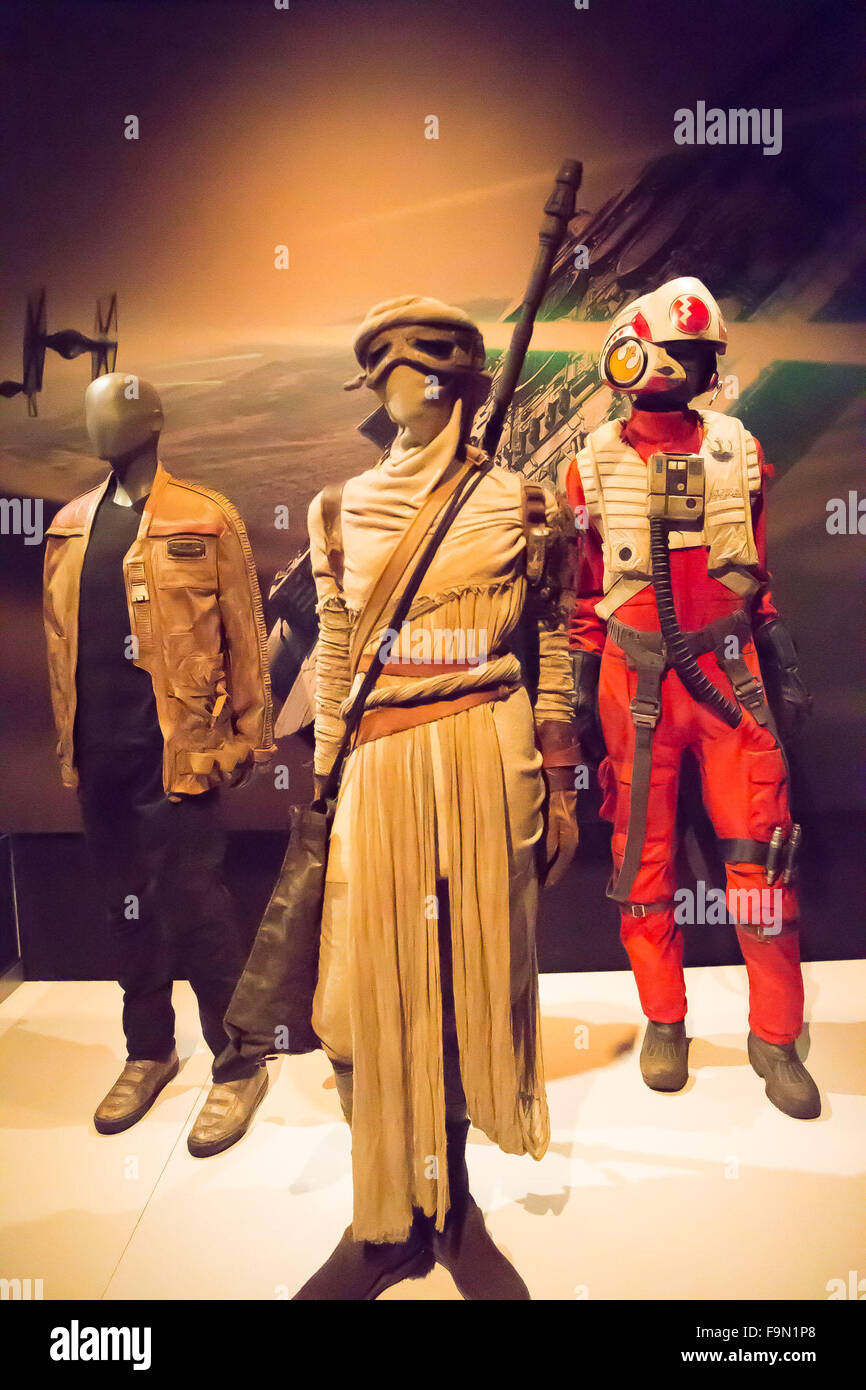 New York, USA. 17th December, 2015. Iconic costumes from Star Wars are ...