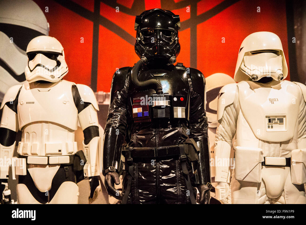 New York, USA. 17th December, 2015. Iconic costumes from Star Wars are ...