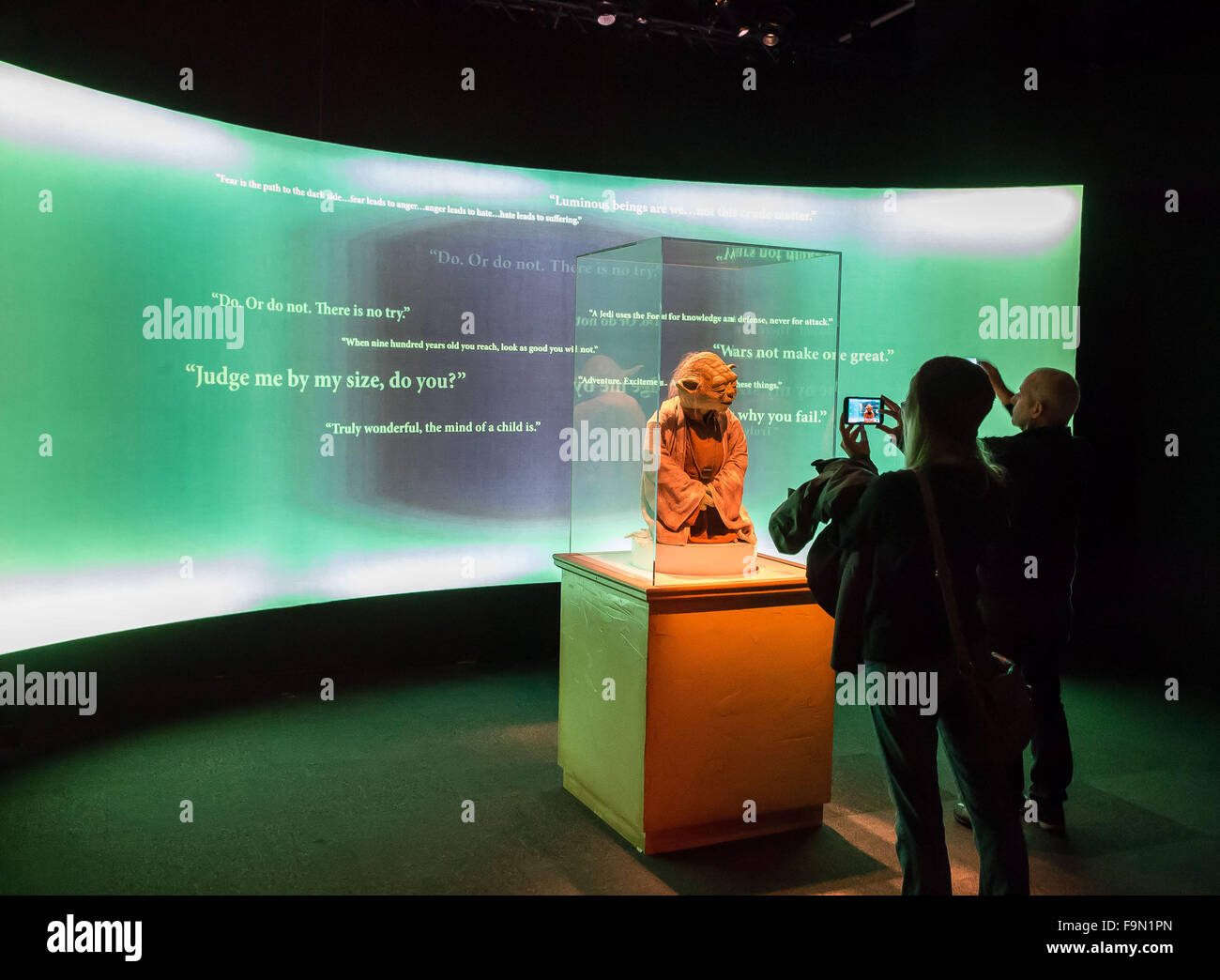 New York, USA. 17th December, 2015. Iconic costumes from Star Wars are ...