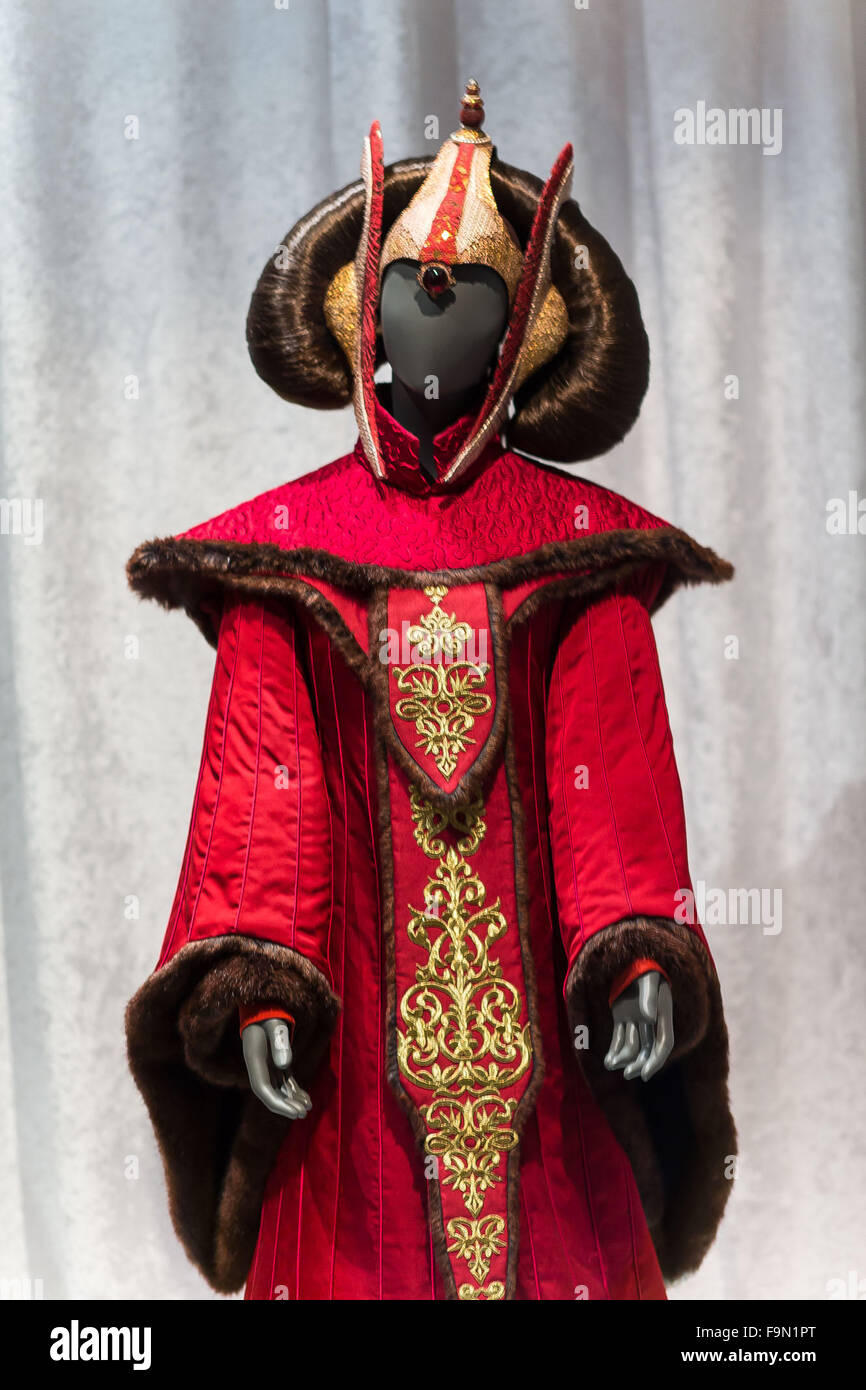New York, USA. 17th December, 2015. Iconic costumes from Star Wars are ...