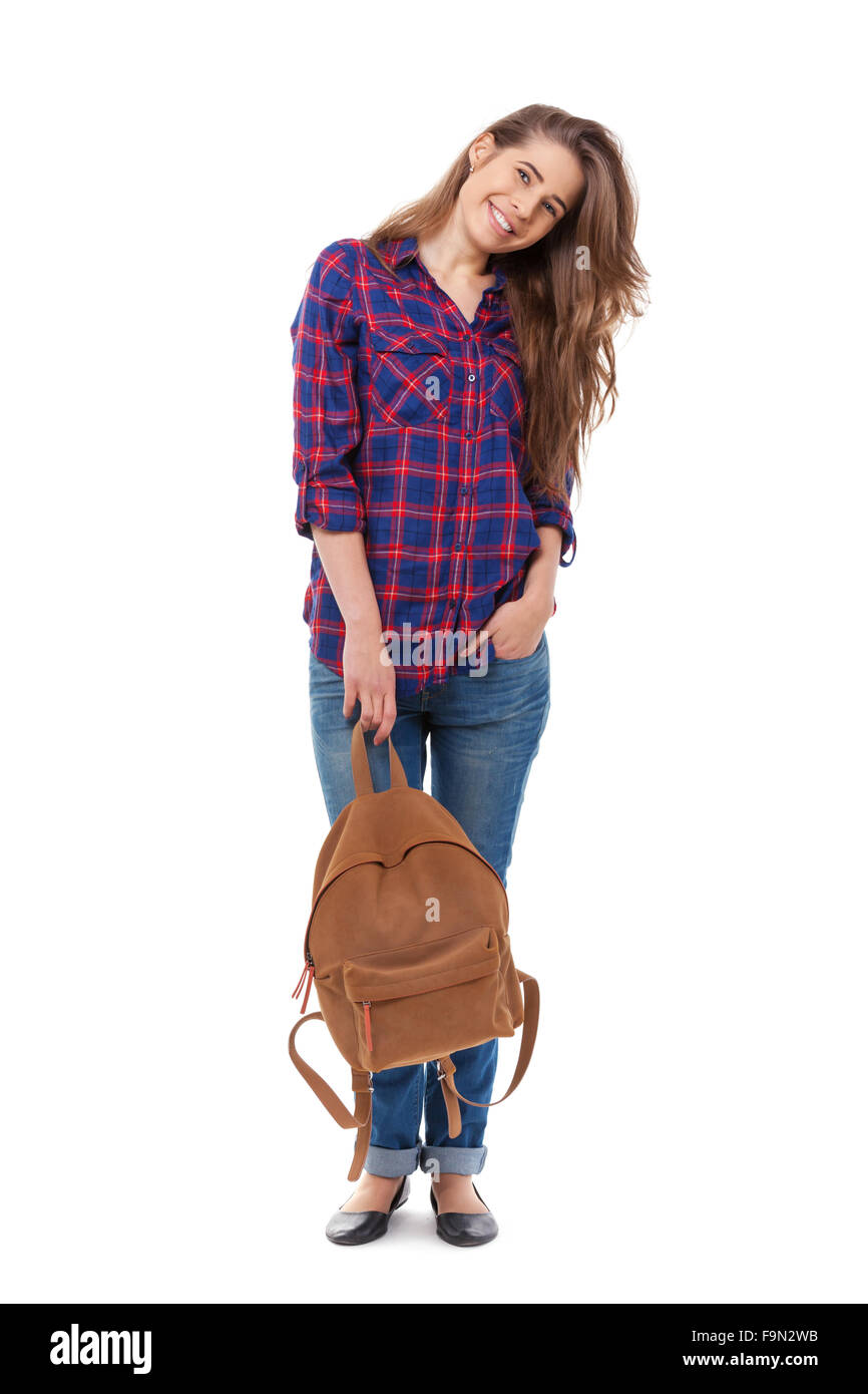 Full body standing student teen hi-res stock photography and images - Alamy