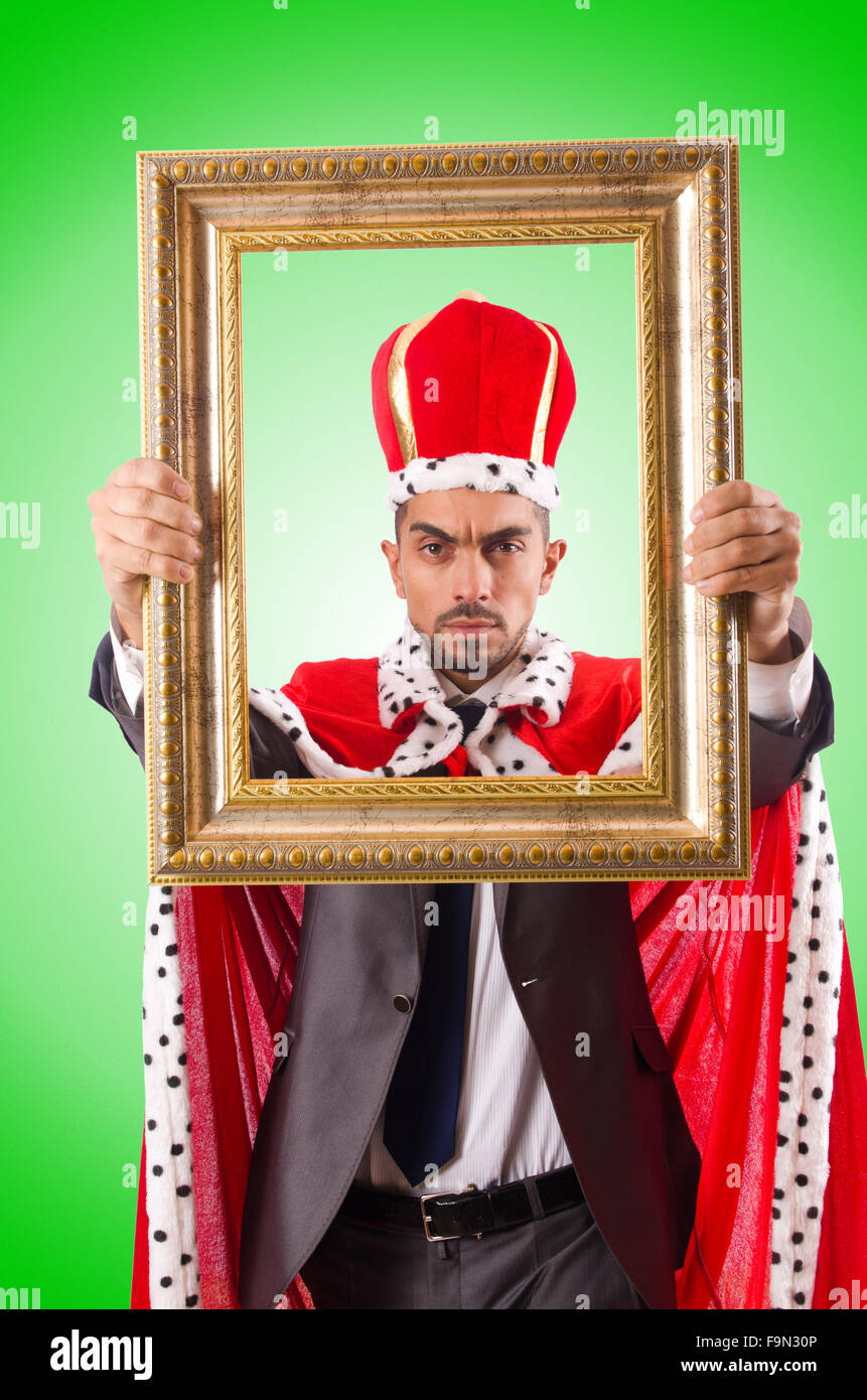 King with picture frame on white Stock Photo - Alamy