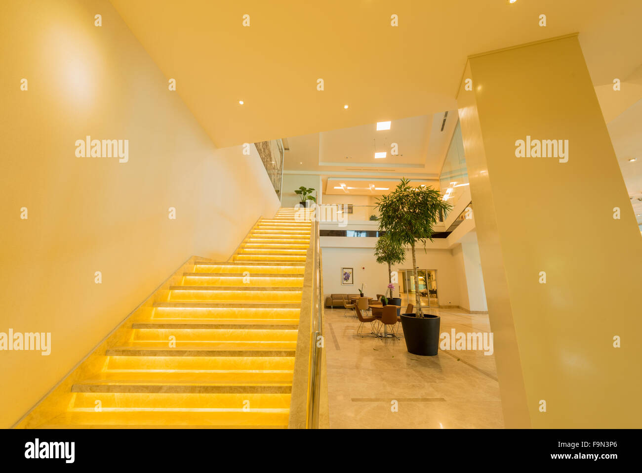 Stair case in the modern hotel interior Stock Photo - Alamy