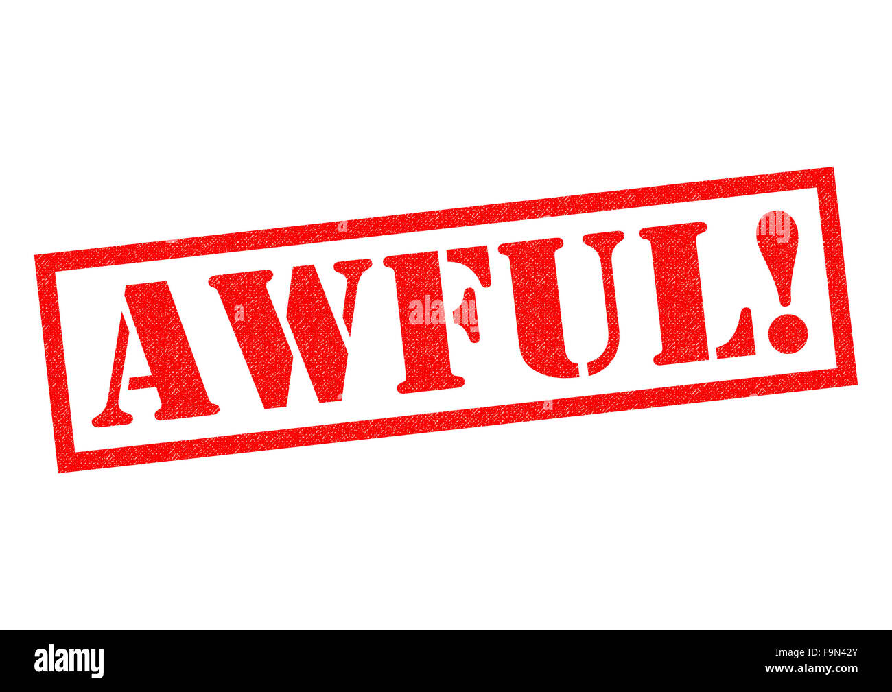 AWFUL! red Rubber Stamp over a white background Stock Photo - Alamy