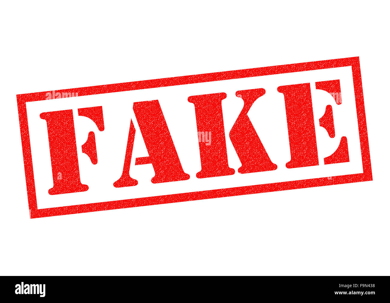 FAKE red Rubber Stamp over a white background Stock Photo - Alamy