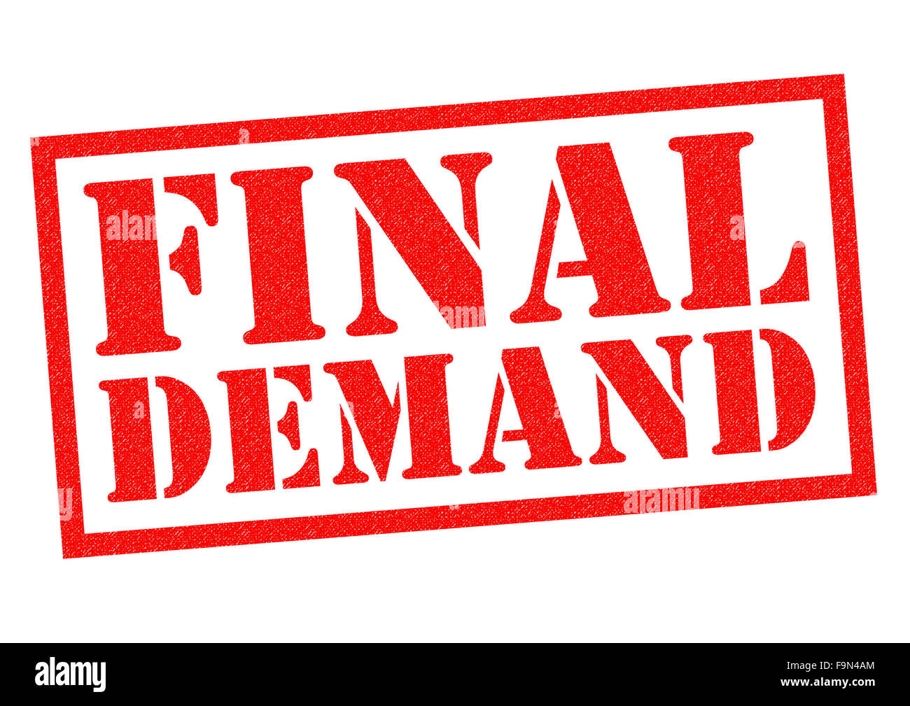 FINAL DEMAND red Rubber Stamp over a white background Stock Photo - Alamy