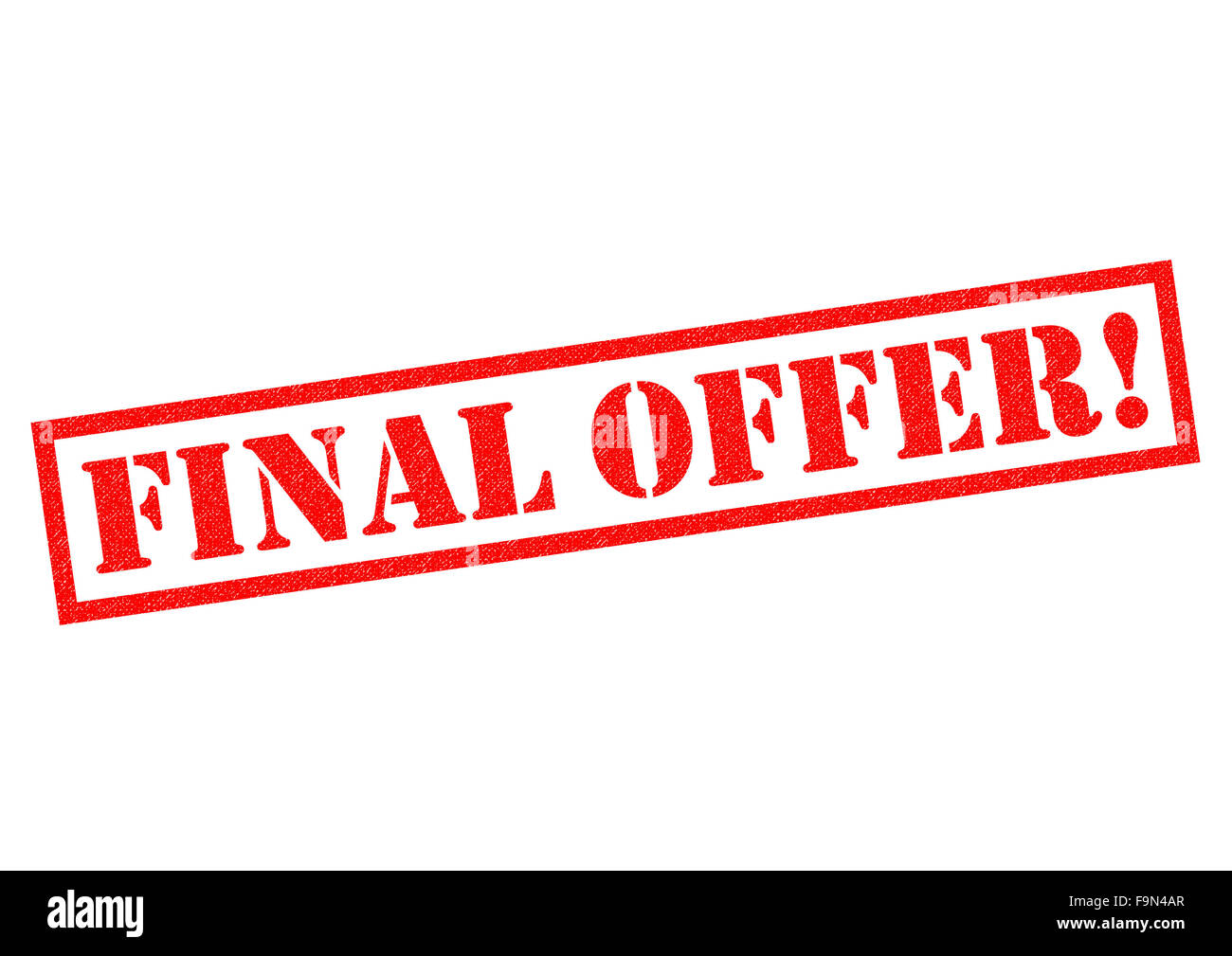 FINAL OFFER! red Rubber Stamp over a white background Stock Photo - Alamy