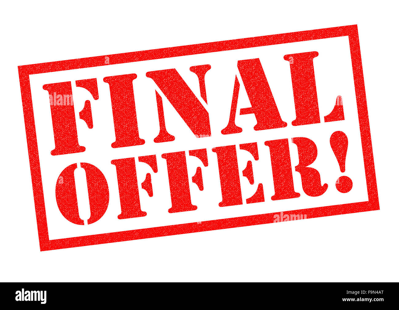 FINAL OFFER! red Rubber Stamp over a white background Stock Photo - Alamy