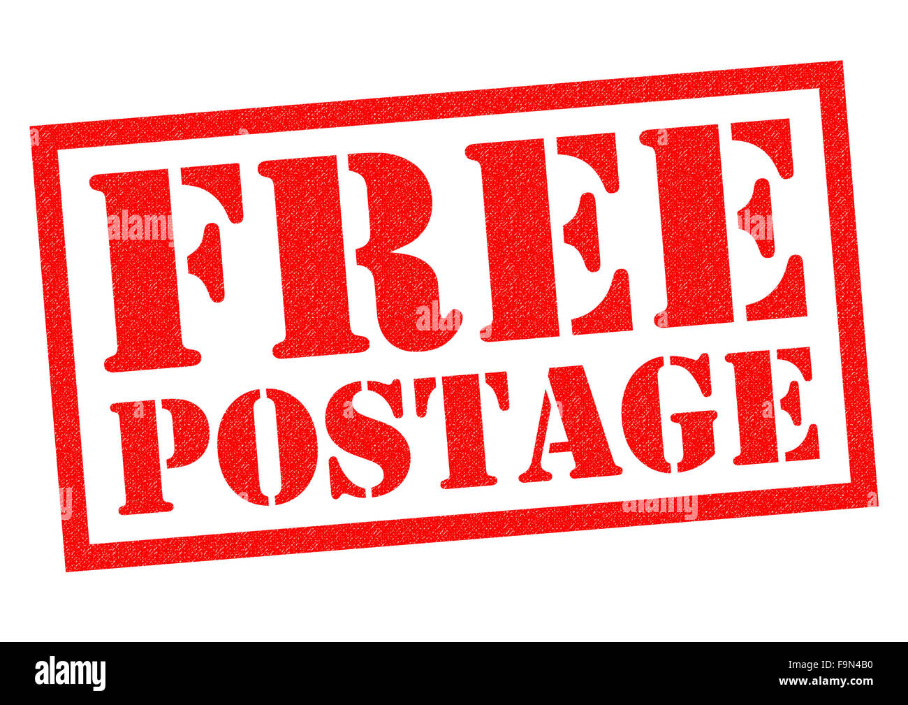 FREE POSTAGE red Rubber Stamp over a white background Stock Photo - Alamy
