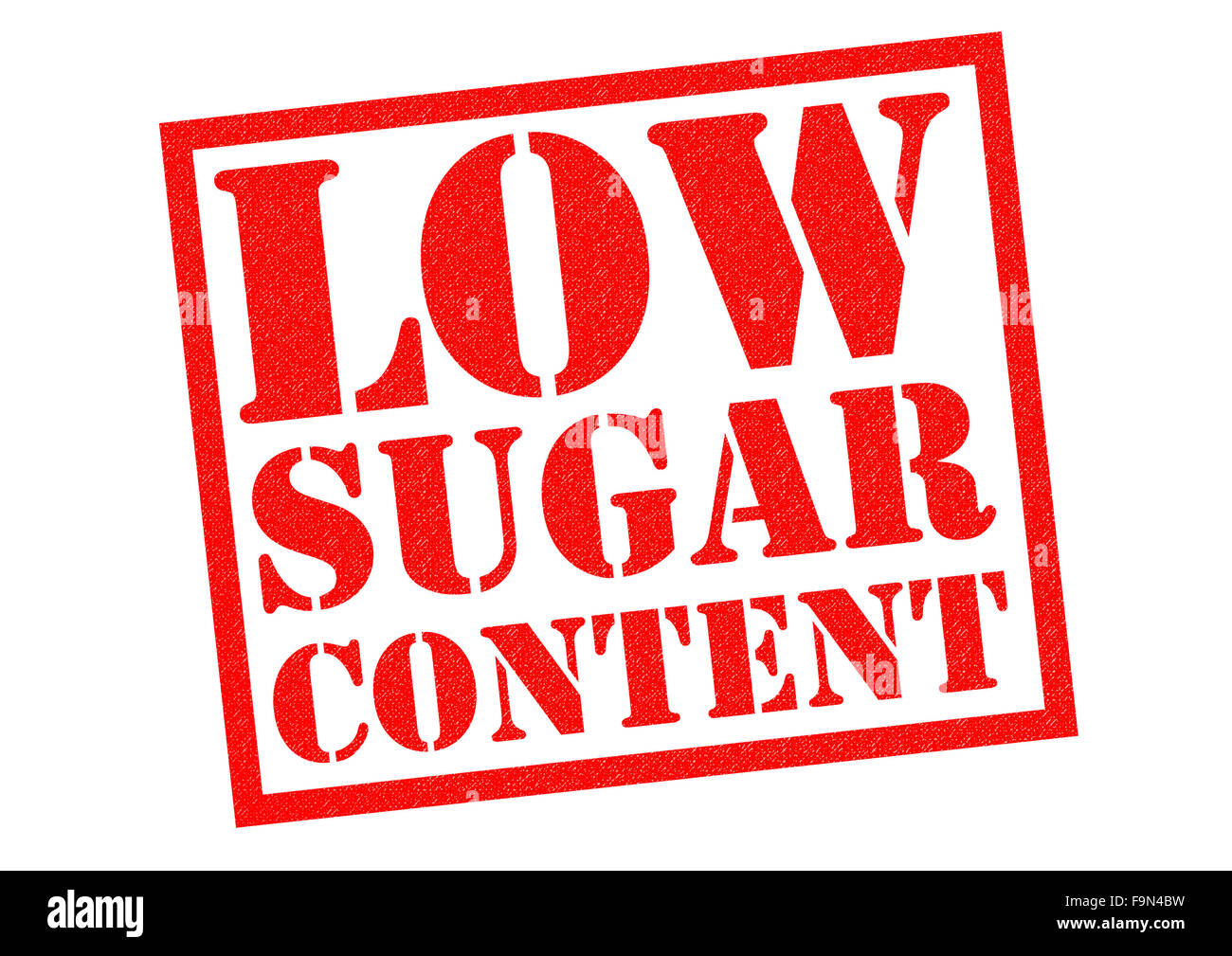 LOW SUGAR CONTENT red Rubber Stamp over a white background Stock Photo ...