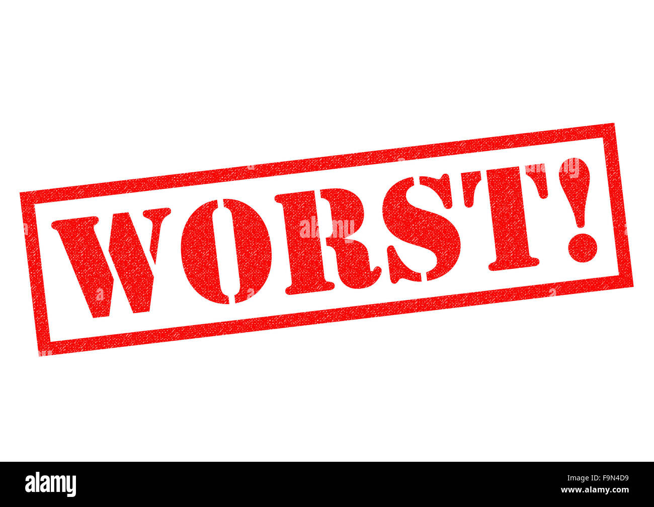 WORST! red Rubber Stamp over a white background Stock Photo - Alamy