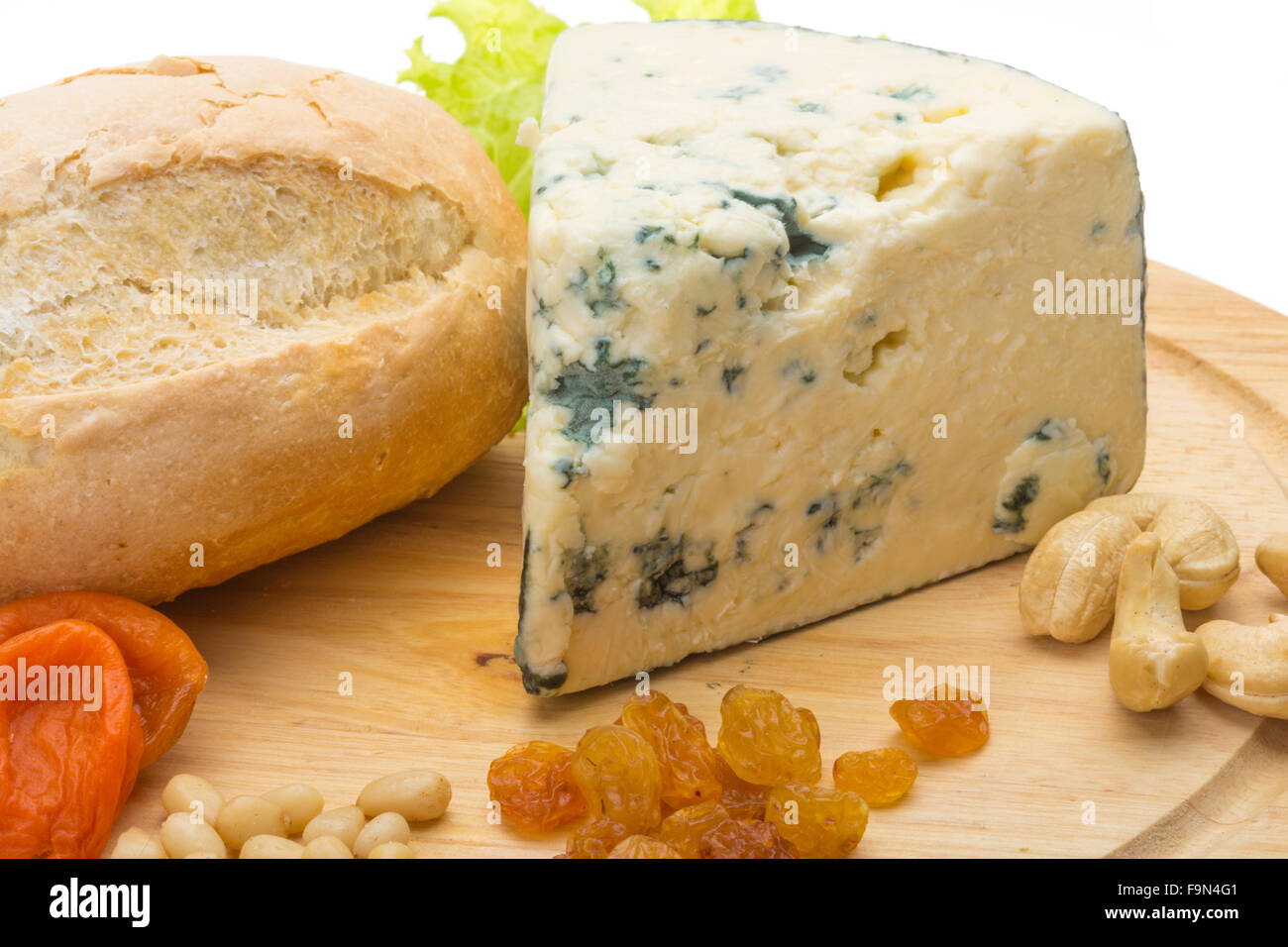 Slice of blue cheese Stock Photo - Alamy