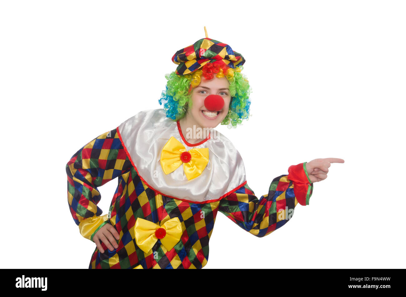 Clown isolated on the white background Stock Photo - Alamy