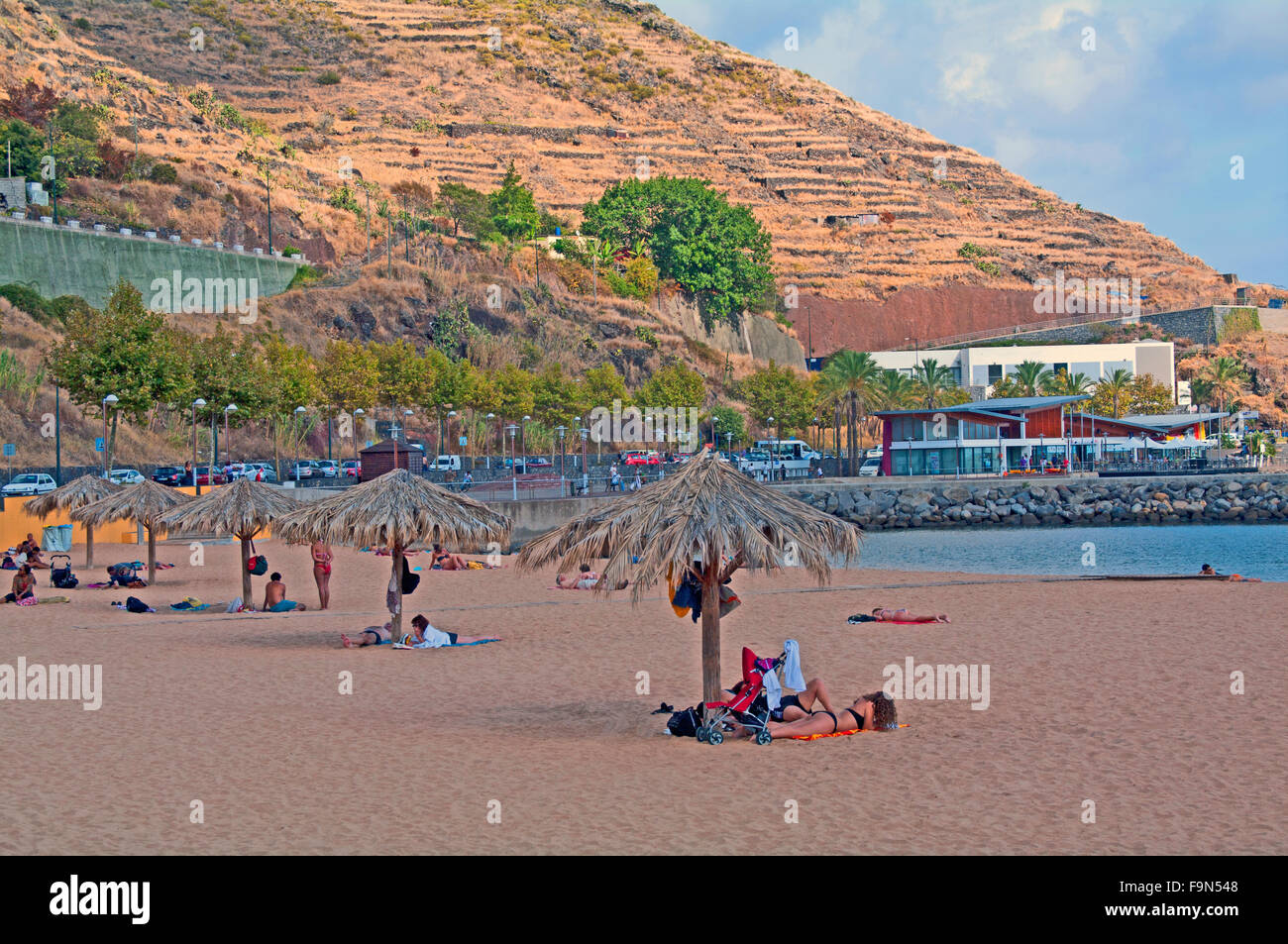 Beach, Machico, Madeira, Portugal Stock Photo - Alamy